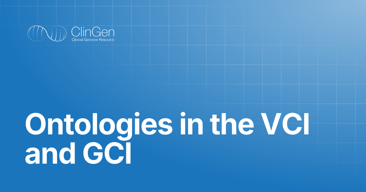 Ontologies in the VCI and GCI | Help Docs