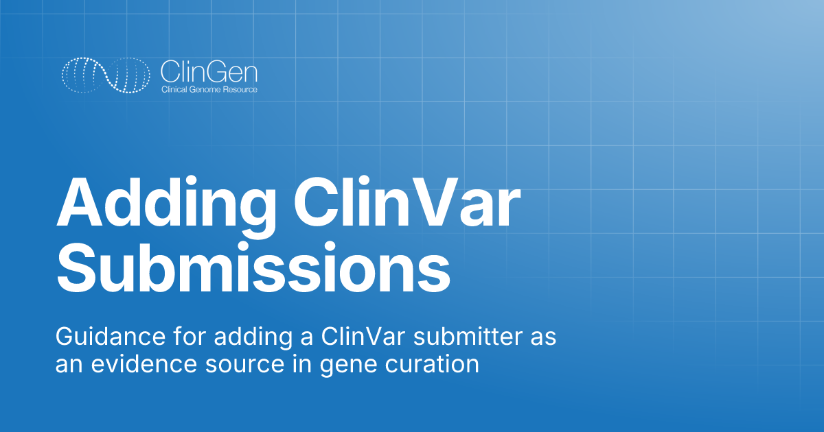 Adding ClinVar Submissions | Help Docs